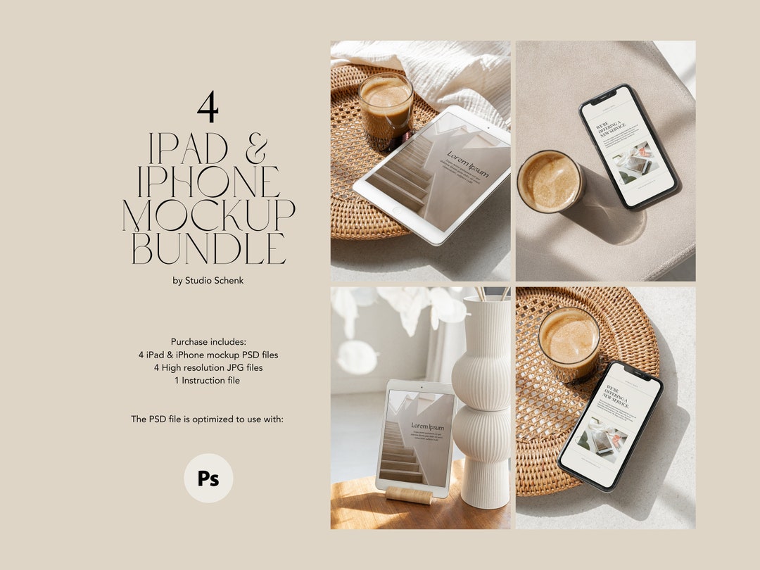 IPhone & iPad Mockup Bundle | iPad Mockup for Web Designer and Creators ...