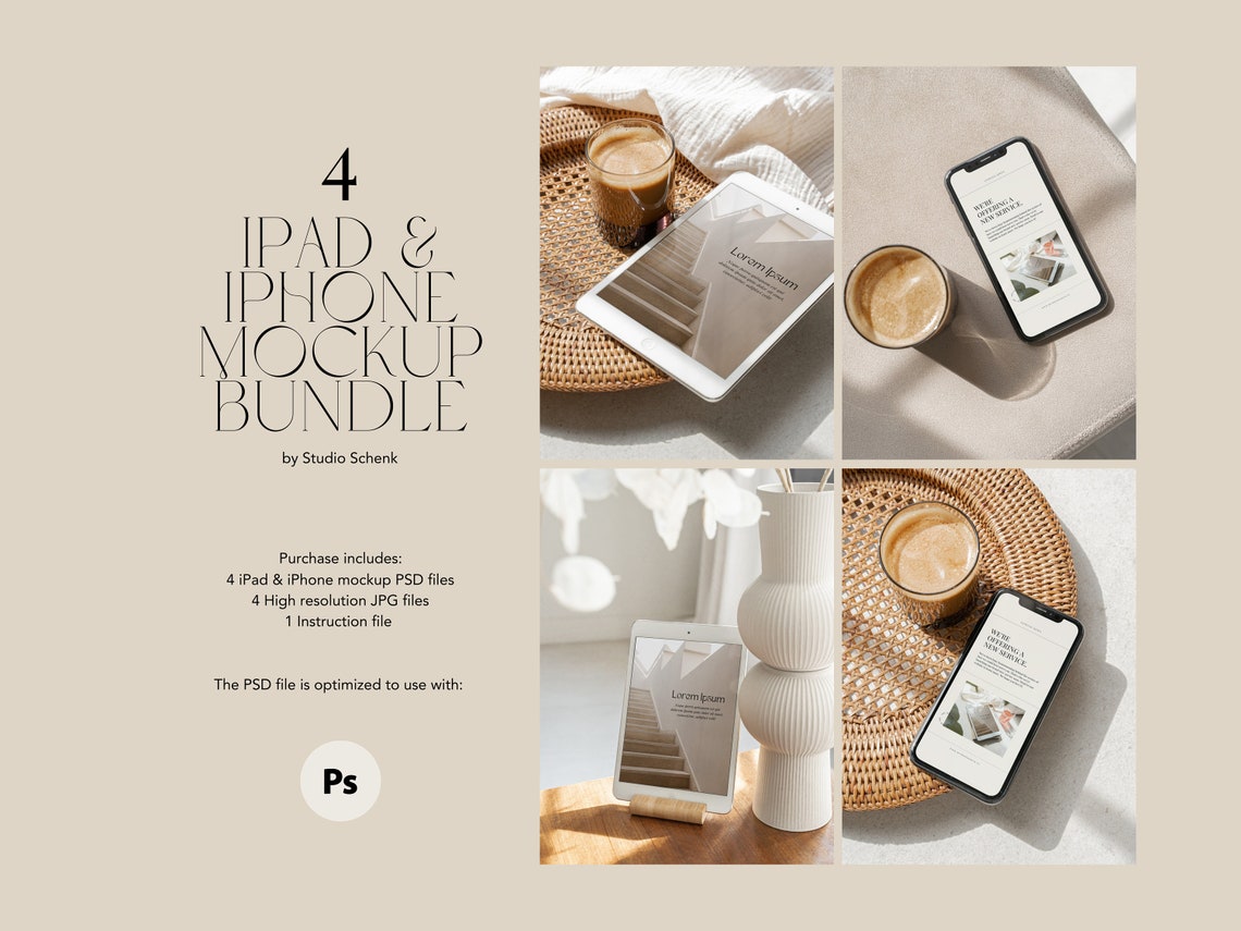 IPhone & iPad Mockup Bundle iPad Mockup for Web Designer and Creators ...