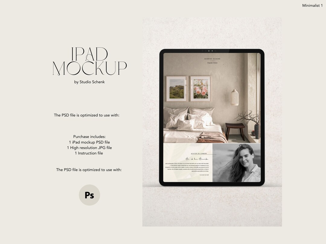 Minimal iPad Mockup | Realistic iPad Mockup for Webdesigners and ...