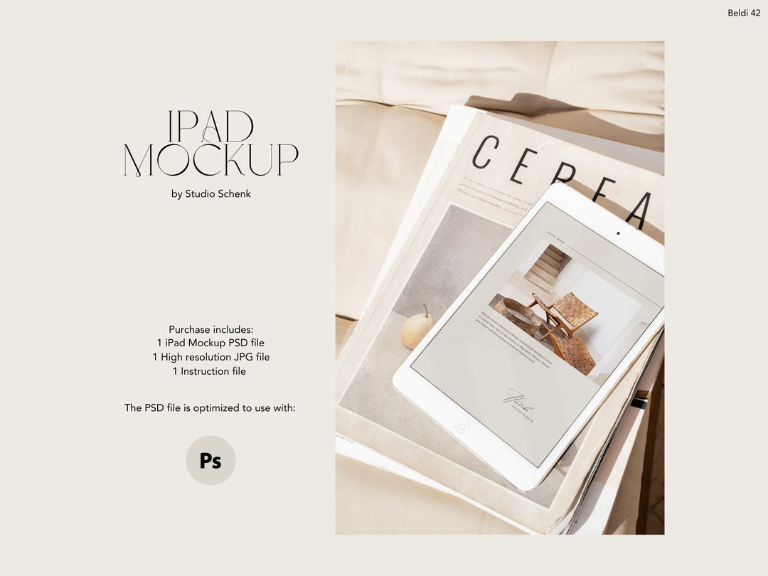IPad Mockup for Digital Products | Realistic iPad Mockup | Website ...