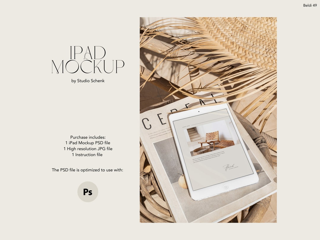 IPad Mockup for Digital Products | Realistic iPad Mockup | Website ...