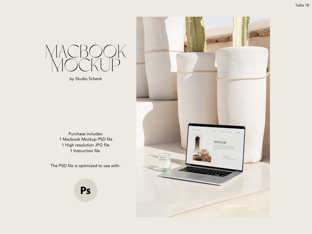 MacBook Mockup | Website Mockup for Web Designer | Digital Product ...
