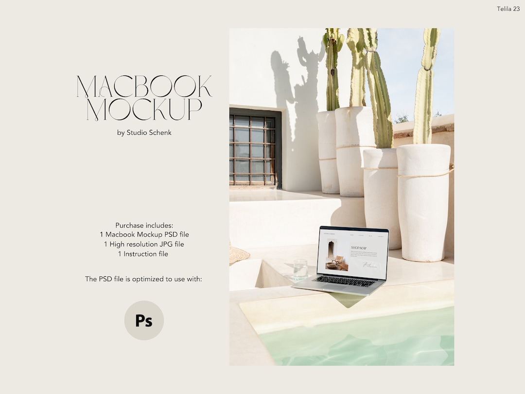 MacBook Mockup | Website Mockup for Web Designer | Digital Product ...