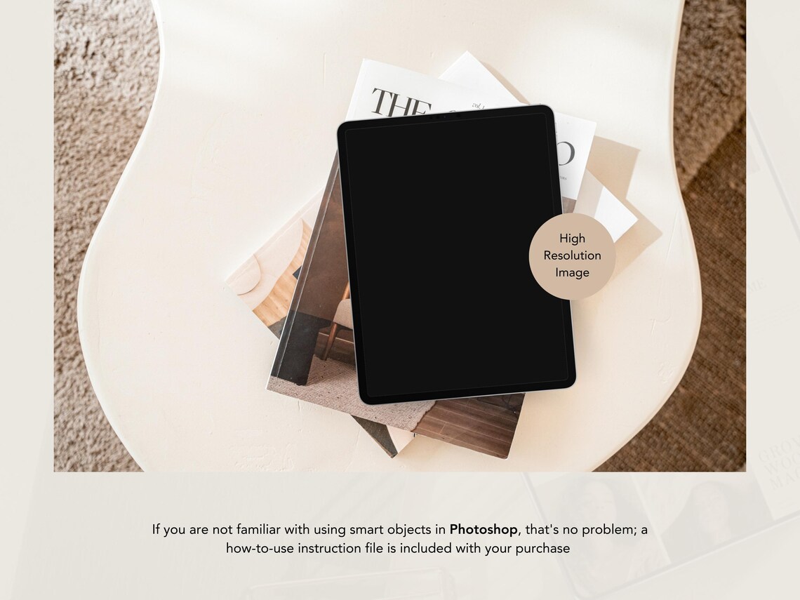IPad Mockup Etsy Listing Mockup Realistic iPad Mockup in Neutral Colors ...