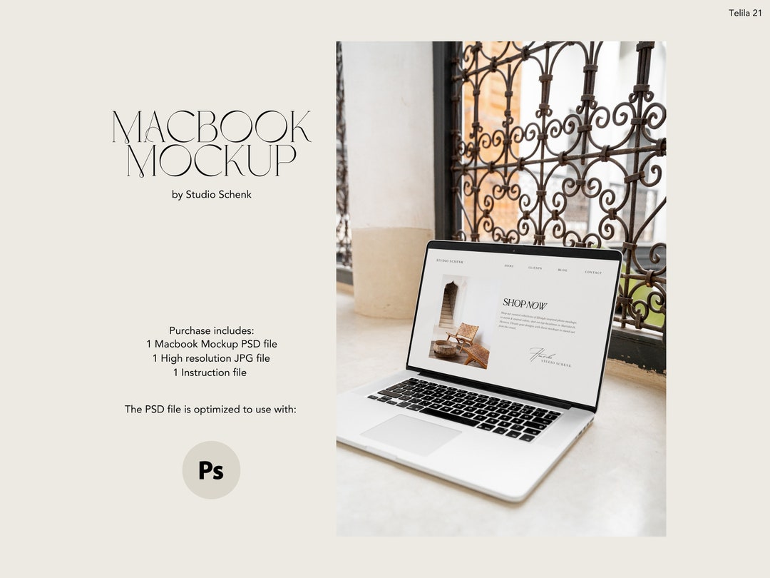 MacBook Mockup | Website Mockup for Web Designer | Digital Product ...