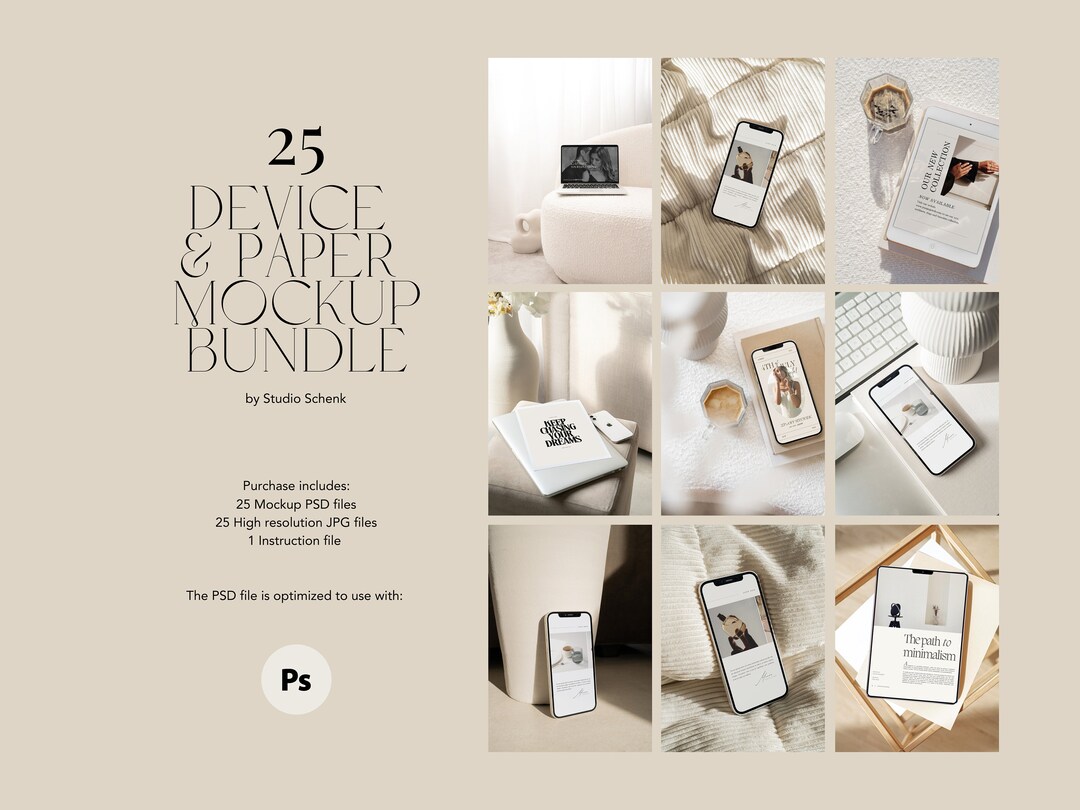 25 Digital Product Mockup Bundle | MacBook Mockup | iPad Mockups ...