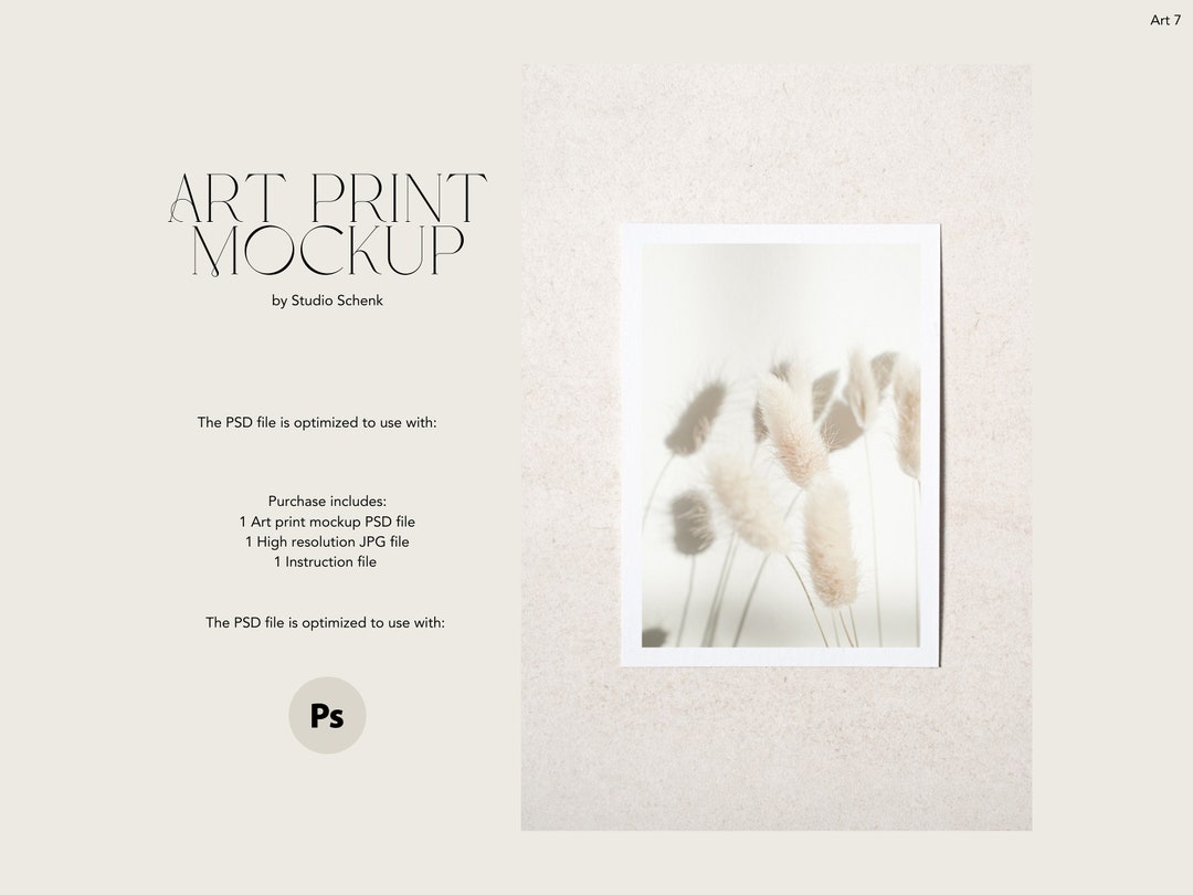 5x7 Poster Mockup | Art Print Mockup | Mockup for Art | Mockup for ...