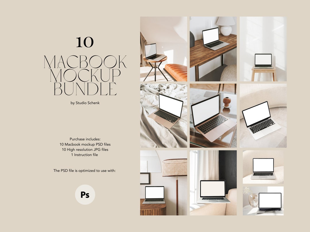 MacBook Mockup Bundle | Website Mockup for Creators | Digital Products ...