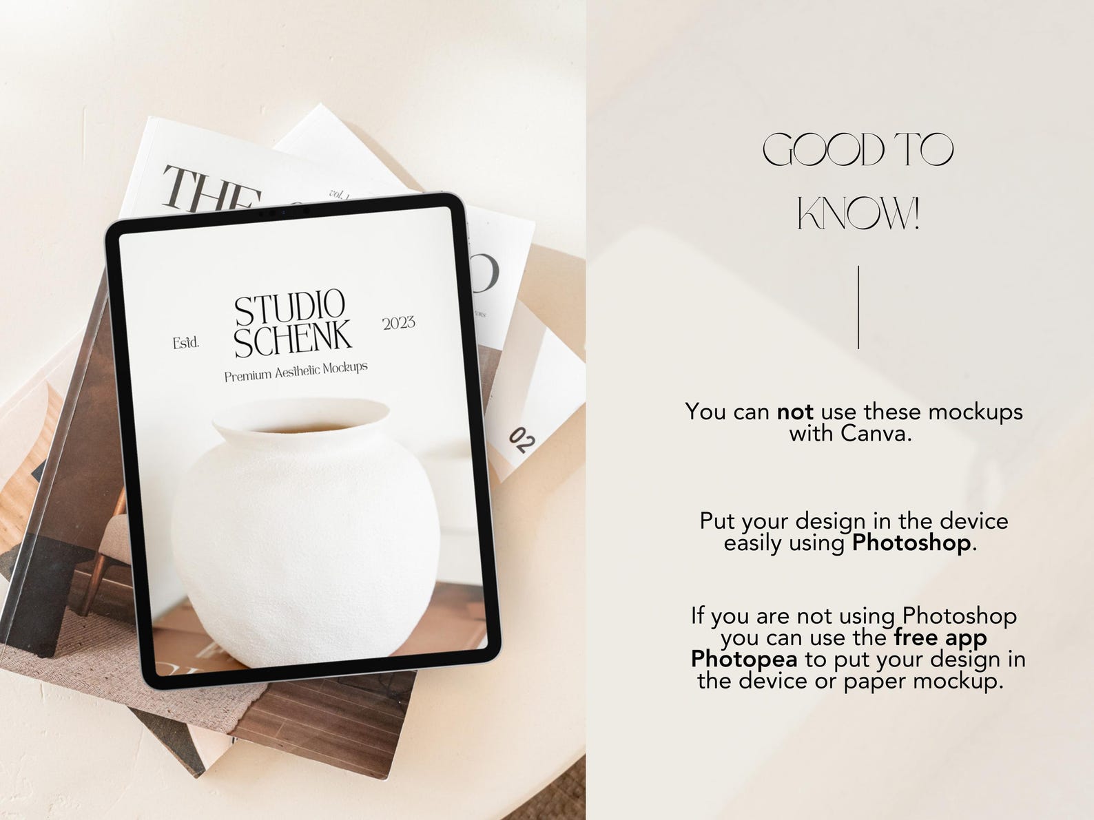 IPad Mockup Etsy Listing Mockup Realistic iPad Mockup in Neutral Colors ...