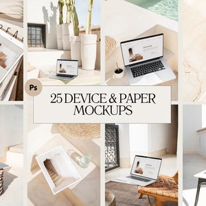 25 Digital Product Mockup Bundle | MacBook Mockup | iPad and iPhone ...
