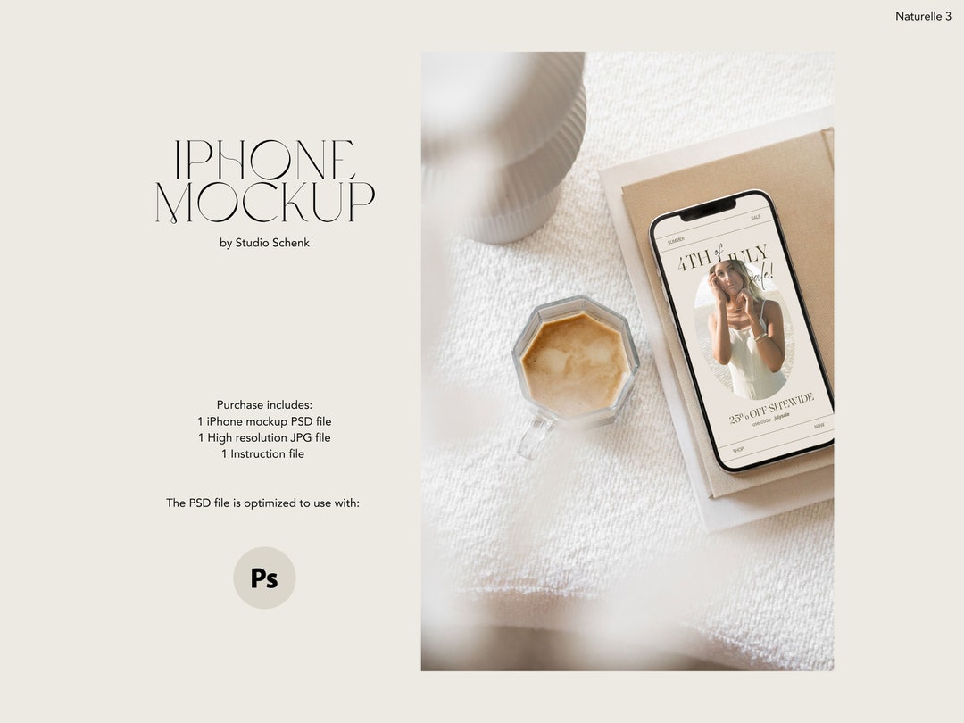 Digital Product Mockup | iPhone Mockup for Web Designers, Artists and ...