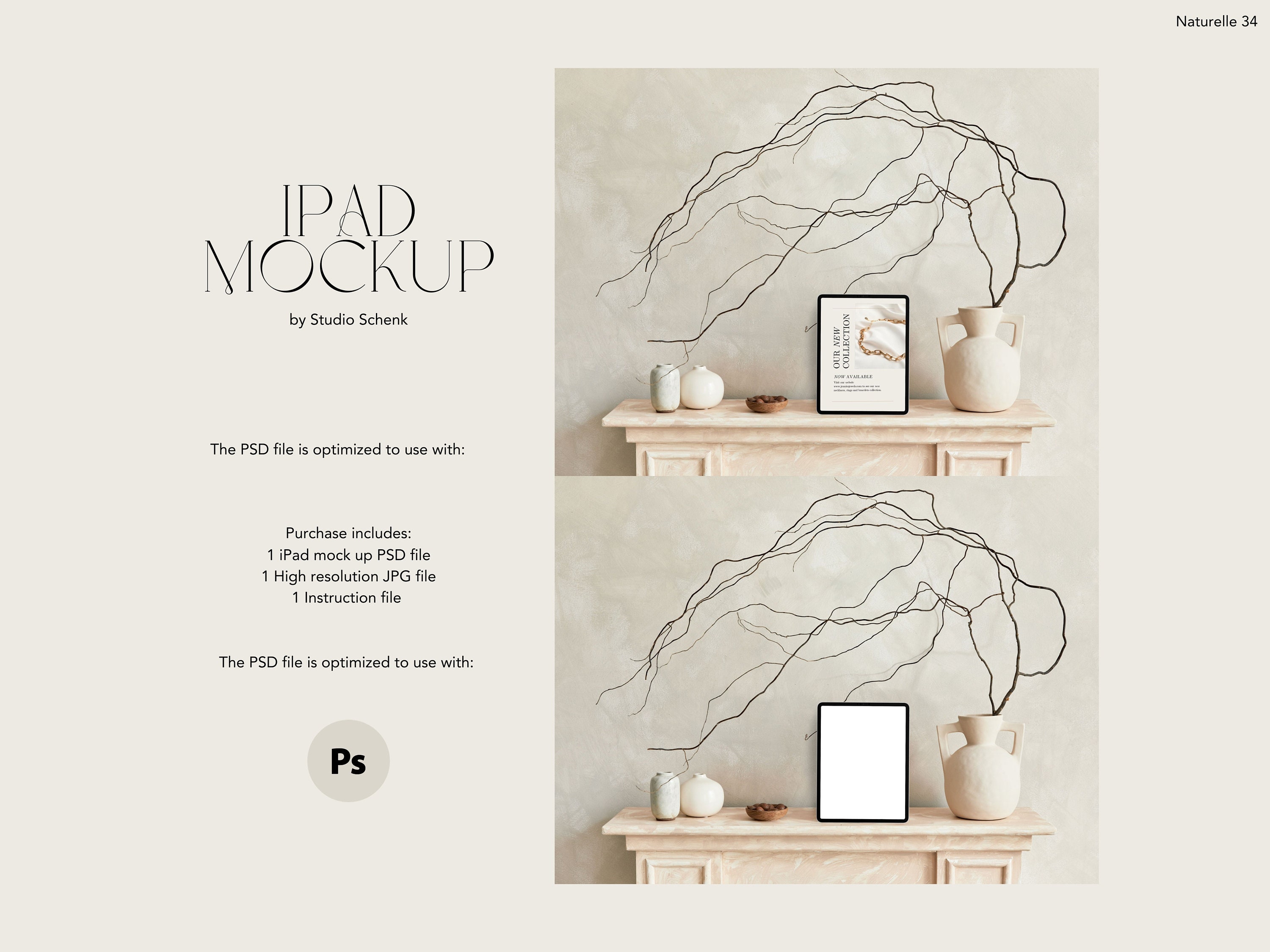 IPad Mockup Digital Product Mockup Screen Mockup in Natural Colors Etsy ...