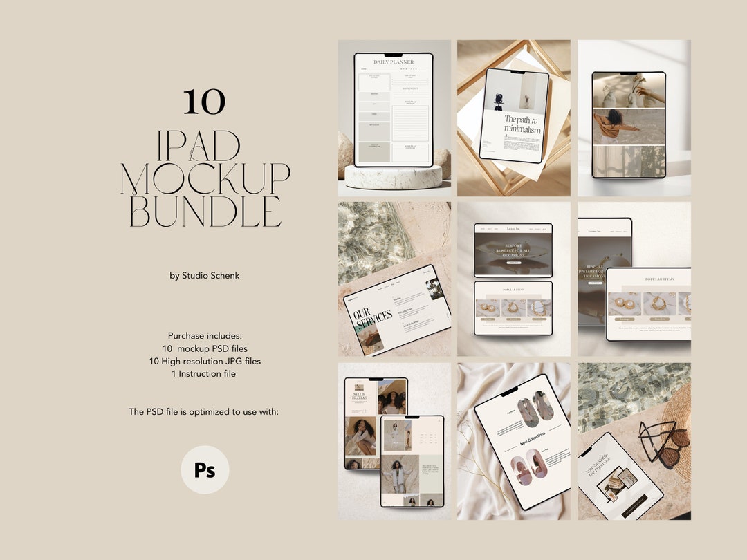Mockup Bundle | iPad Mockups for Creators | Digital Product Mockup ...