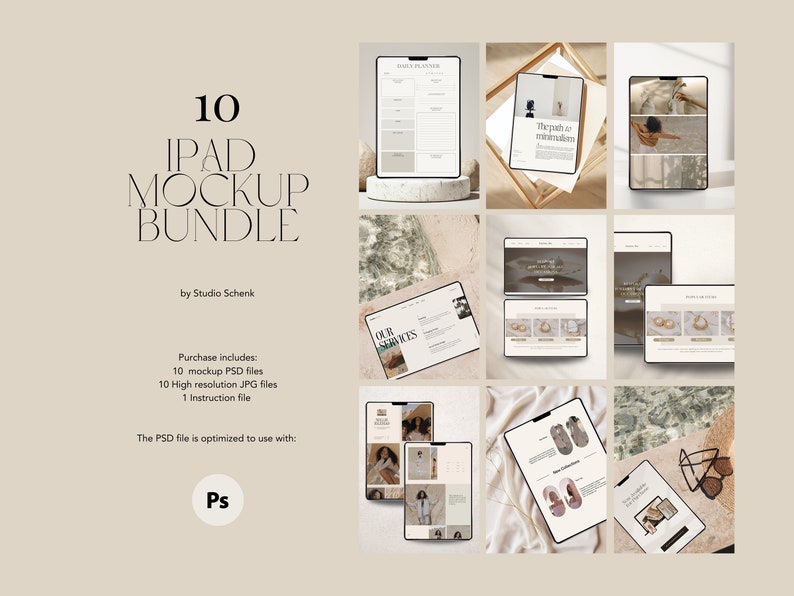 Mockup Bundle | iPad Mockups for Creators | Digital Product Mockup ...