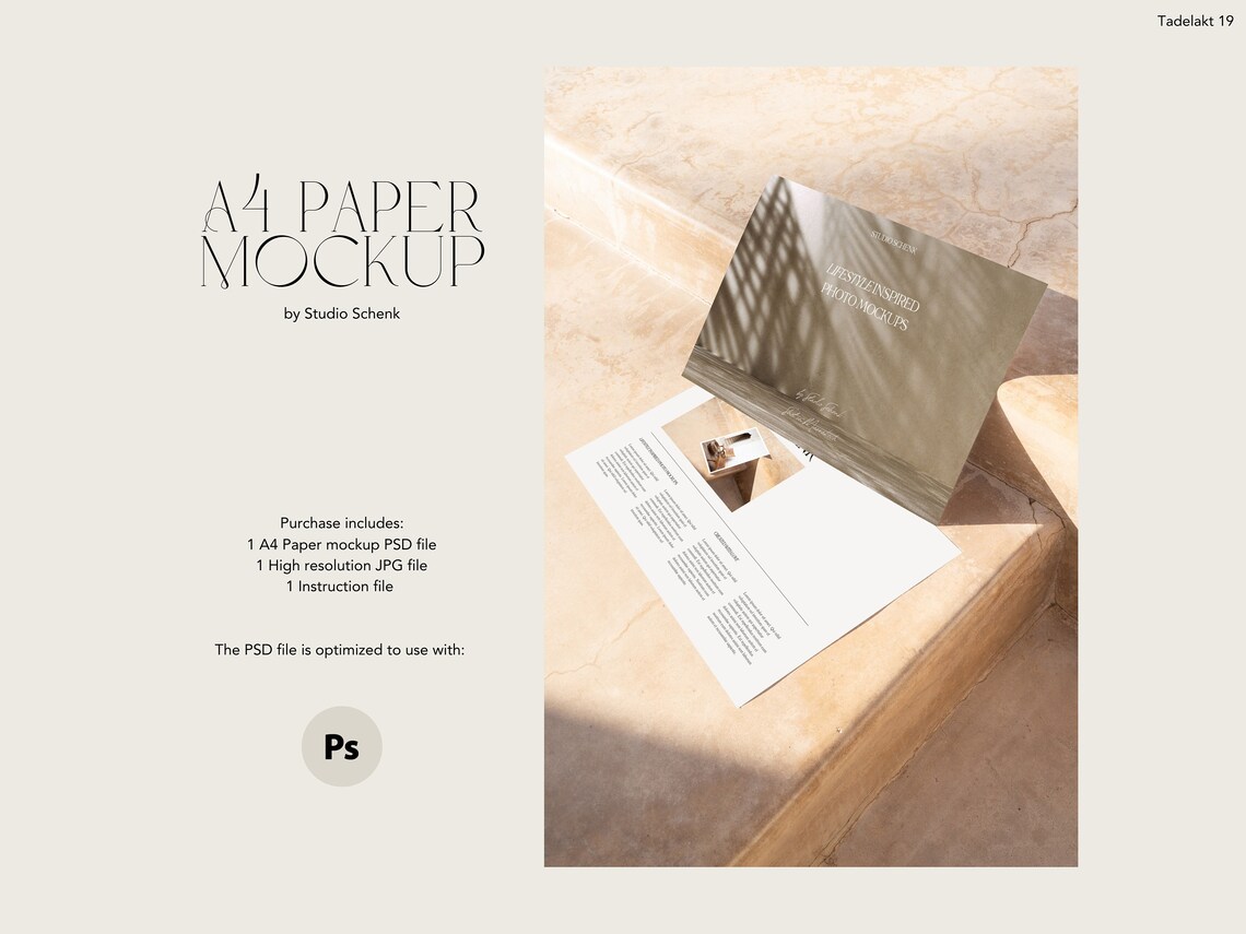 A4 Paper Mockup A4 Branding Mockup for Designers, Artists and ...