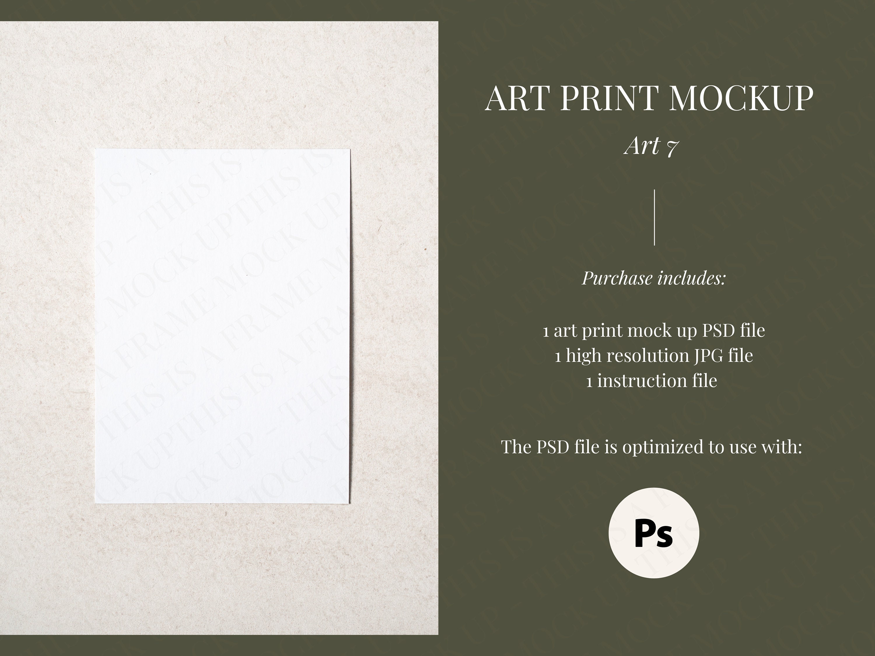 5x7 Poster Mockup Art Print Mockup Mockup for Art Mockup - Etsy UK