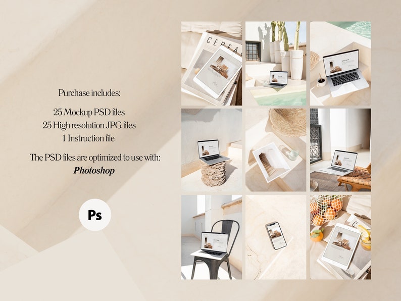 25 Digital Product Mockup Bundle | MacBook Mockup | iPad and iPhone ...