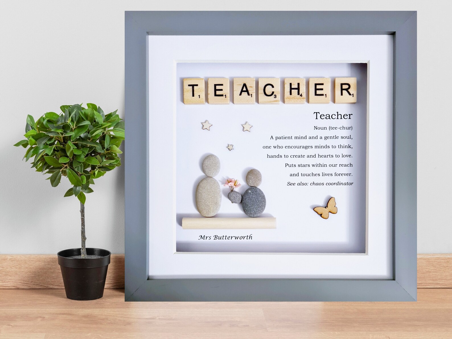 Teacher Pebble Art Teacher Gift Personalised Gift for - Etsy