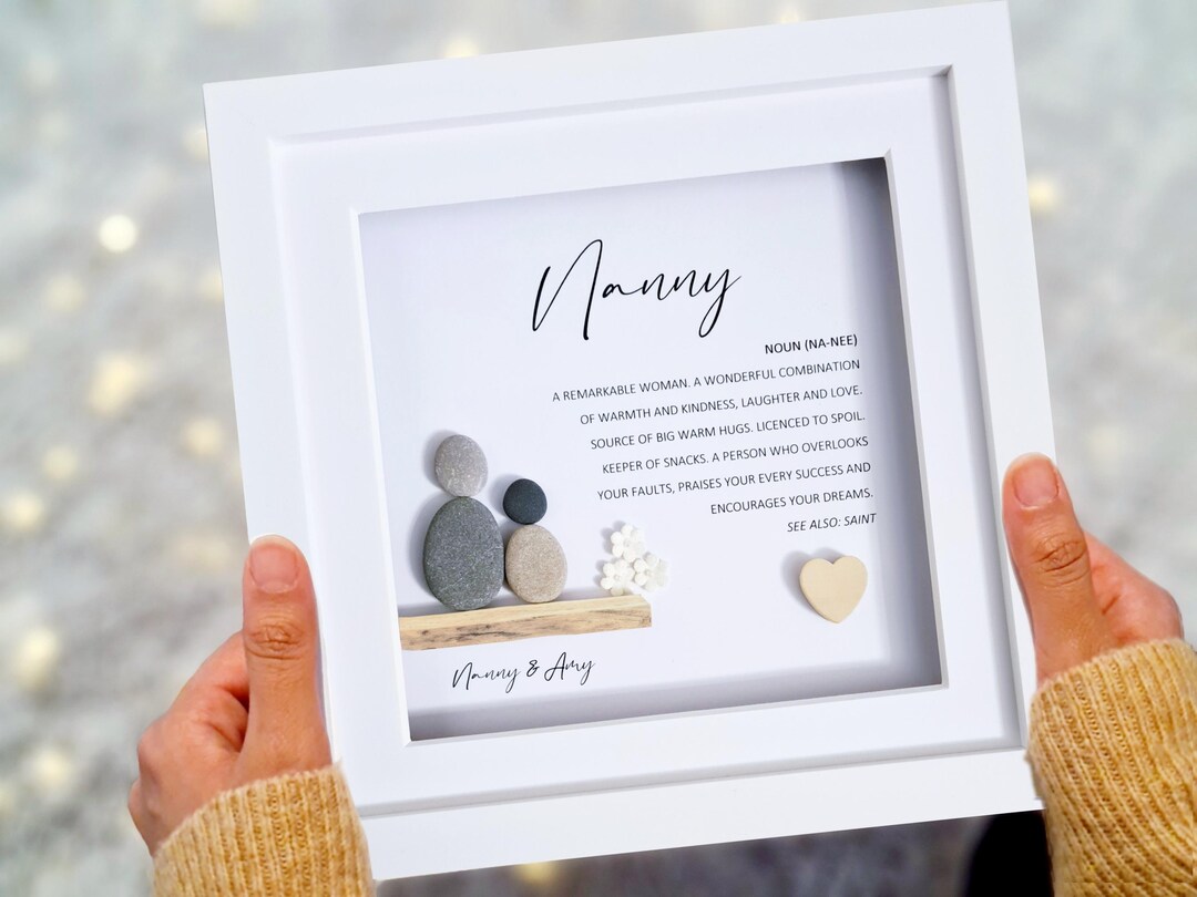 Personalised Nanny Pebble Art Frame – Custom Gift for Nan From ...