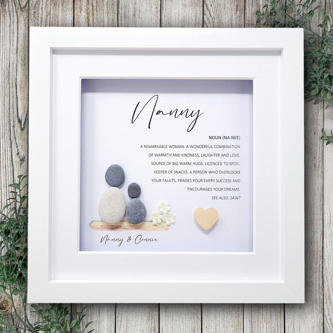 Personalised Nanny Pebble Art Frame – Custom Gift for Nan From ...