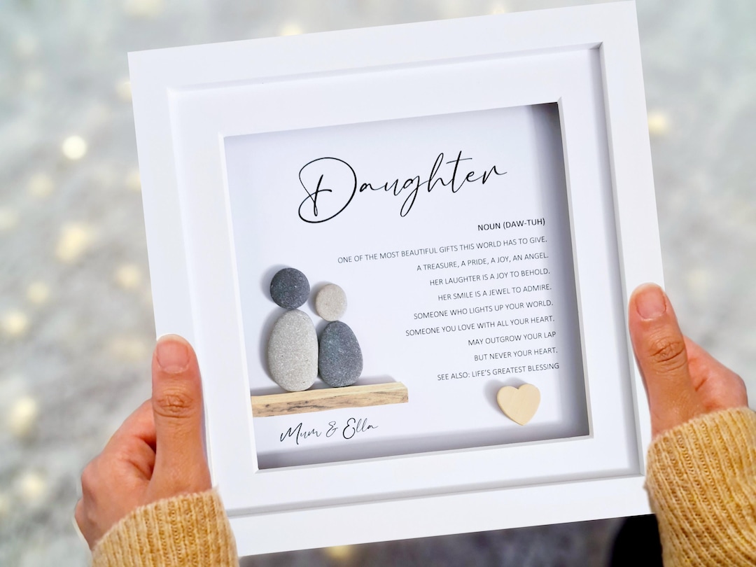 Daughter Meaning, Pebble Art, Daughter Gift, Mother Daughter, Birthday ...