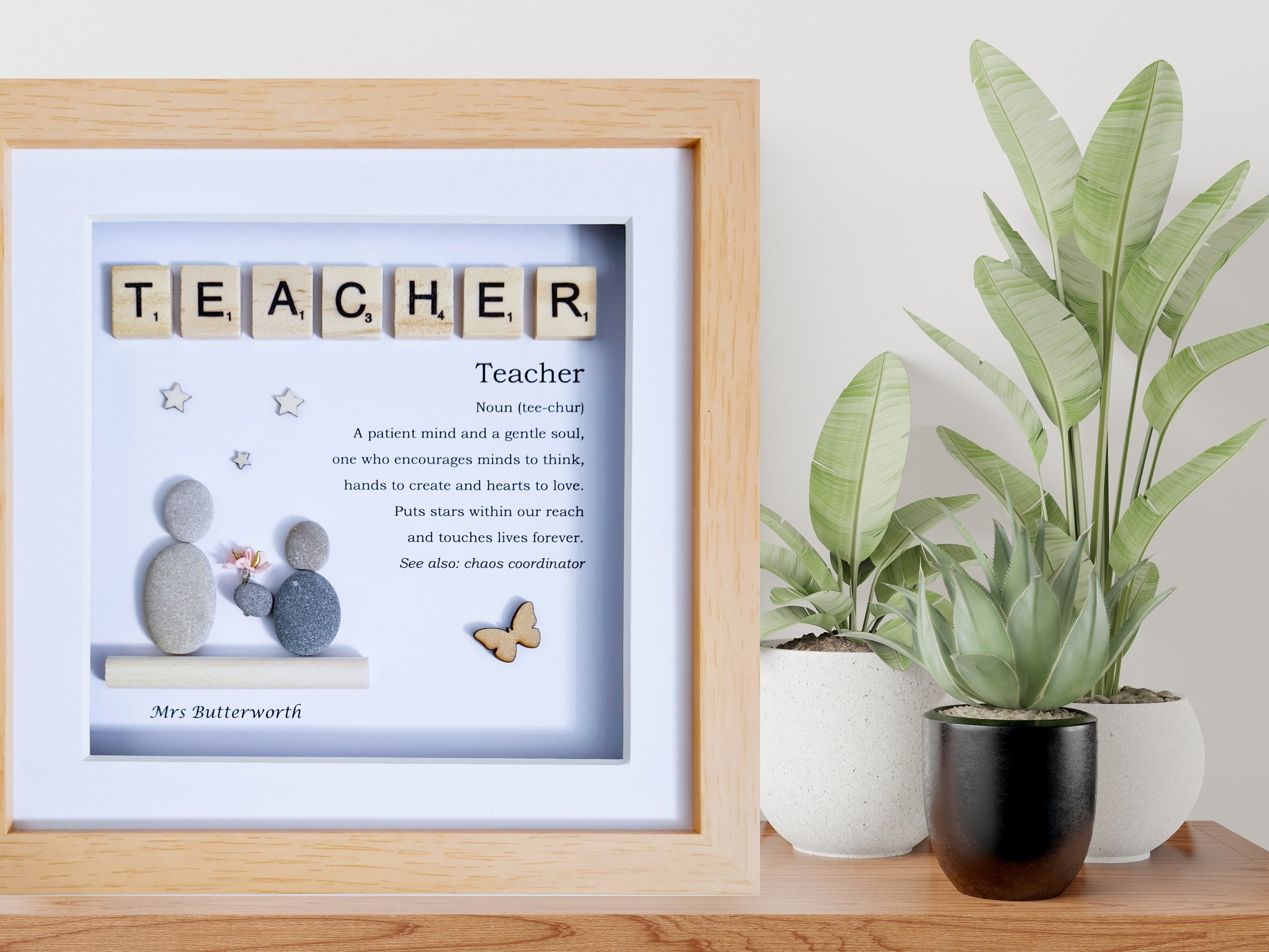 Teacher Pebble Art Teacher Gift Personalised Gift for - Etsy UK