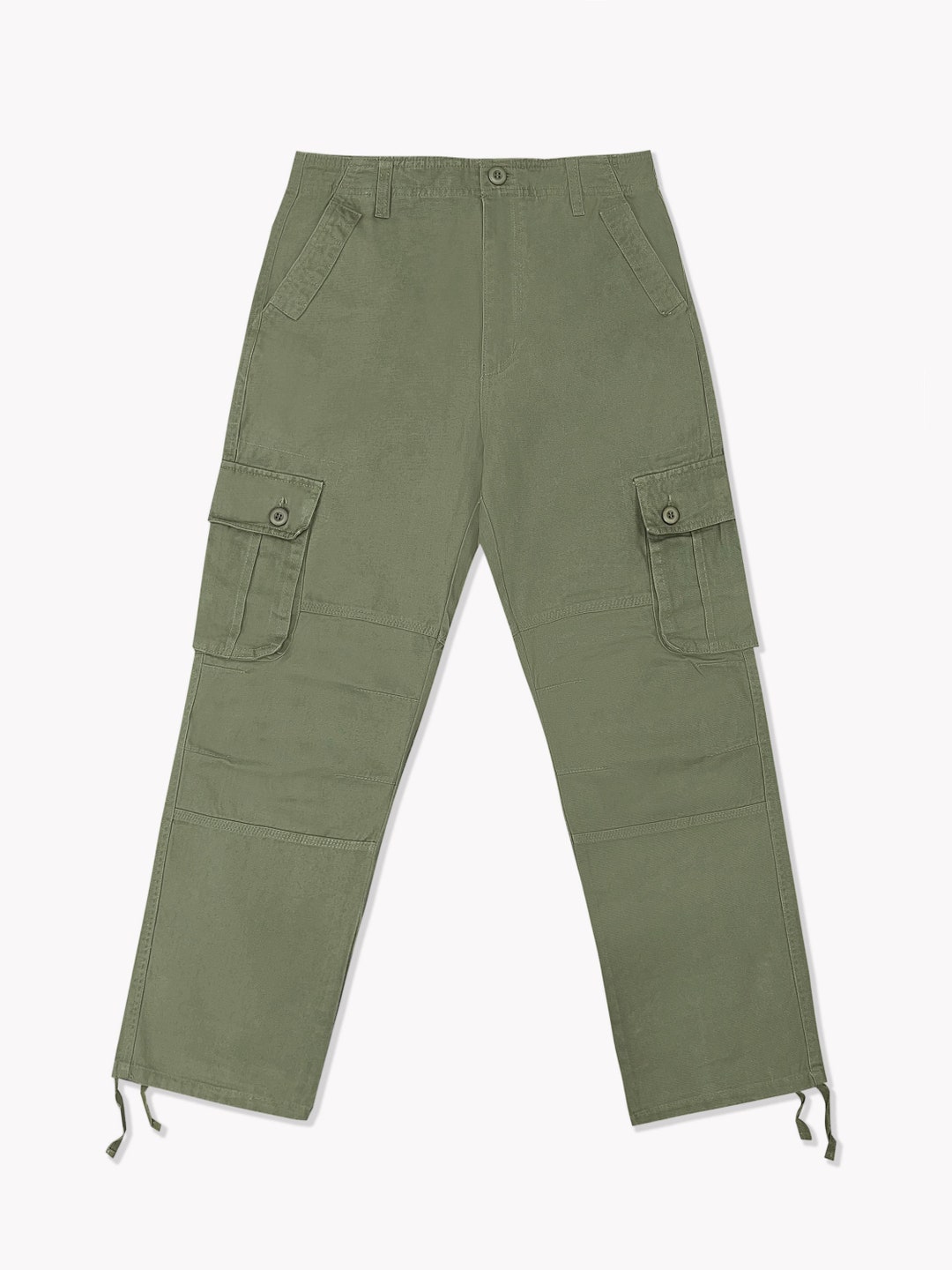 Mens 6 Pocket Cargo Pants Olive Green - Etsy