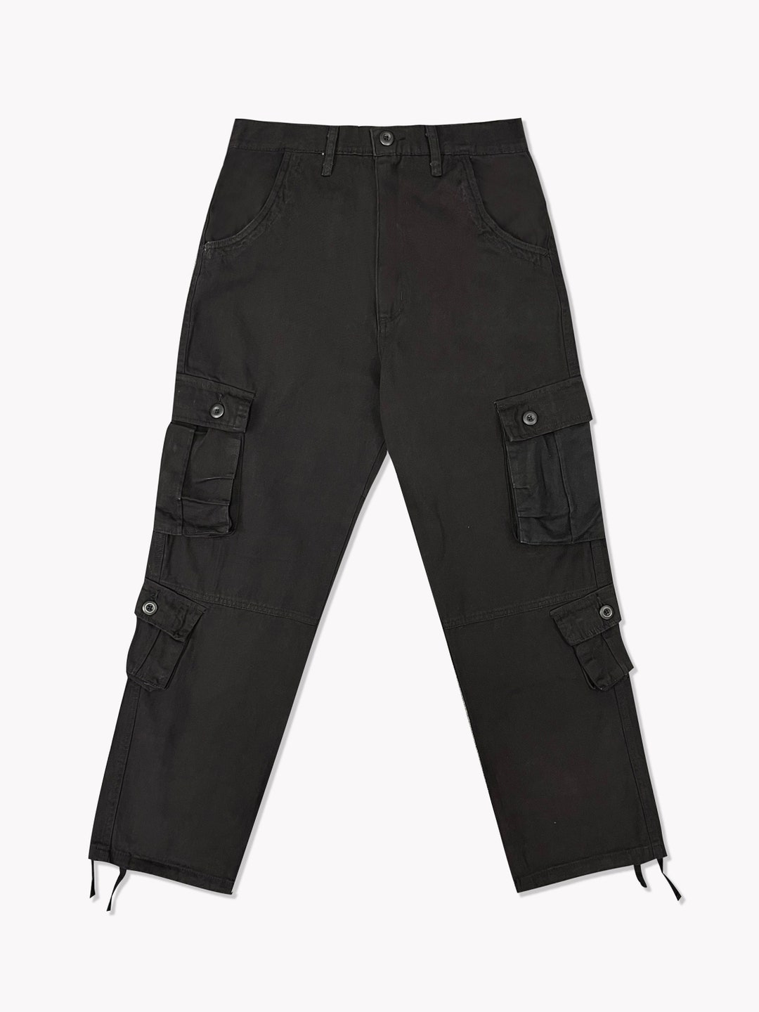 Mens Streetwear 8 Pocket Cargo Pants Black - Etsy