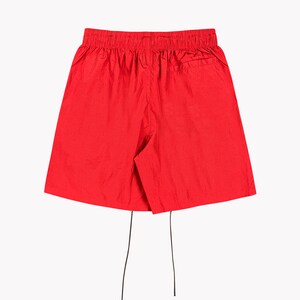 Mens Crinkle Nylon Shorts Red Adjustable Drawstring/ Side Pockets - Etsy