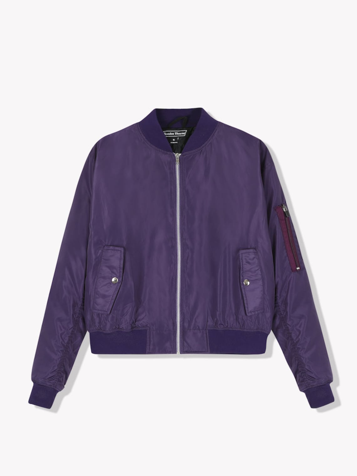 Mens Nylon Bomber Jacket Purple - Etsy