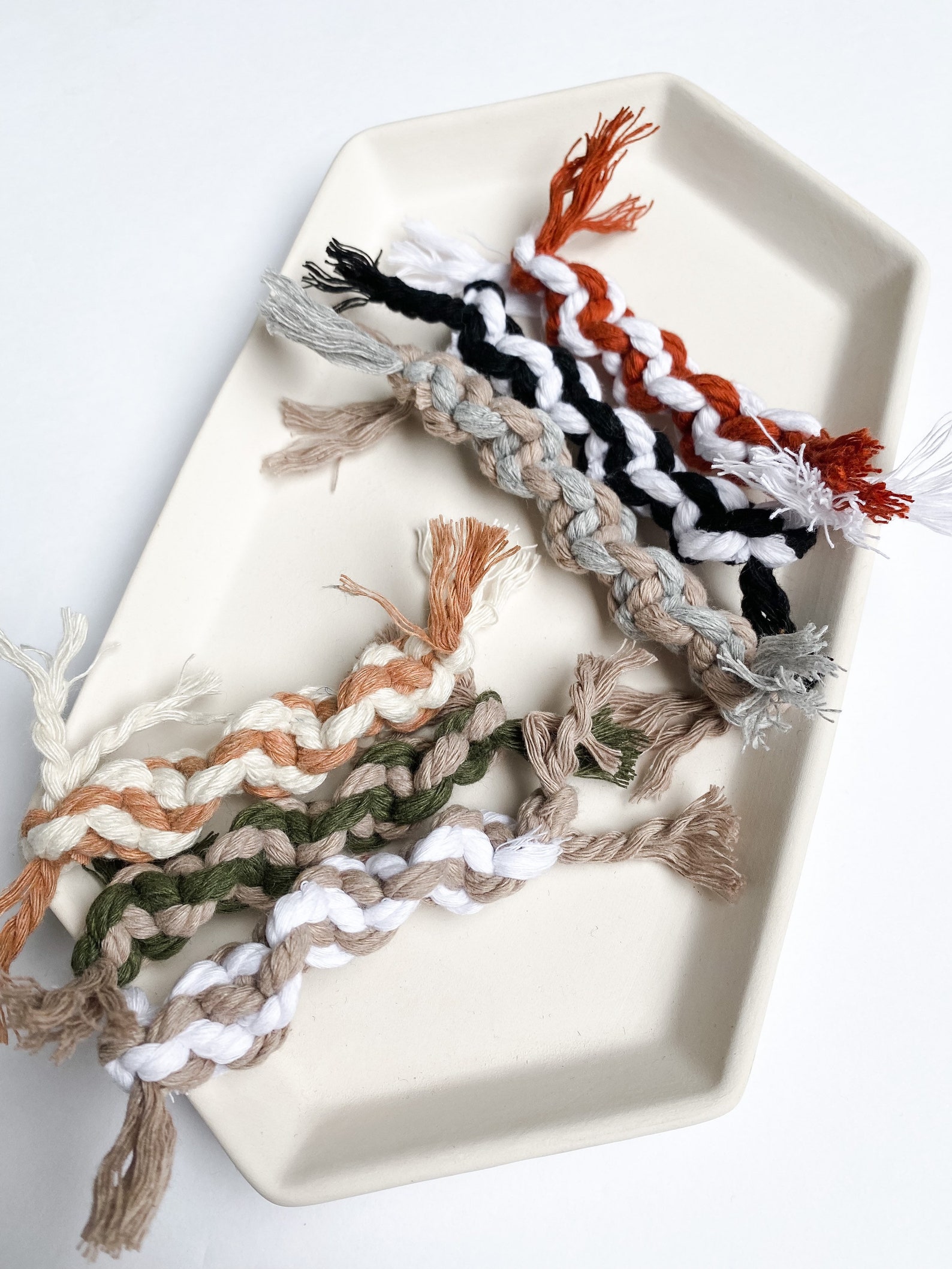 Set of 3 Boho Cat Toys | Macrame Cat Toys | Cotton Pet Safe Cat Chaser ...