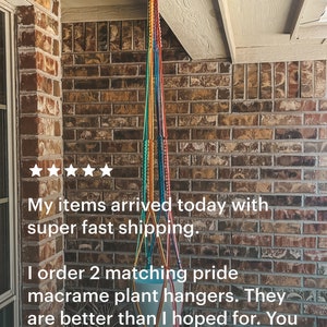 PRIDE Macramé Plant Hangers - Pride Month, Rainbow Macrame Plant ...