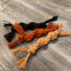 Set of 3 Boho Cat Toys | Macrame Cat Toys | Cotton Pet Safe Cat Chaser ...