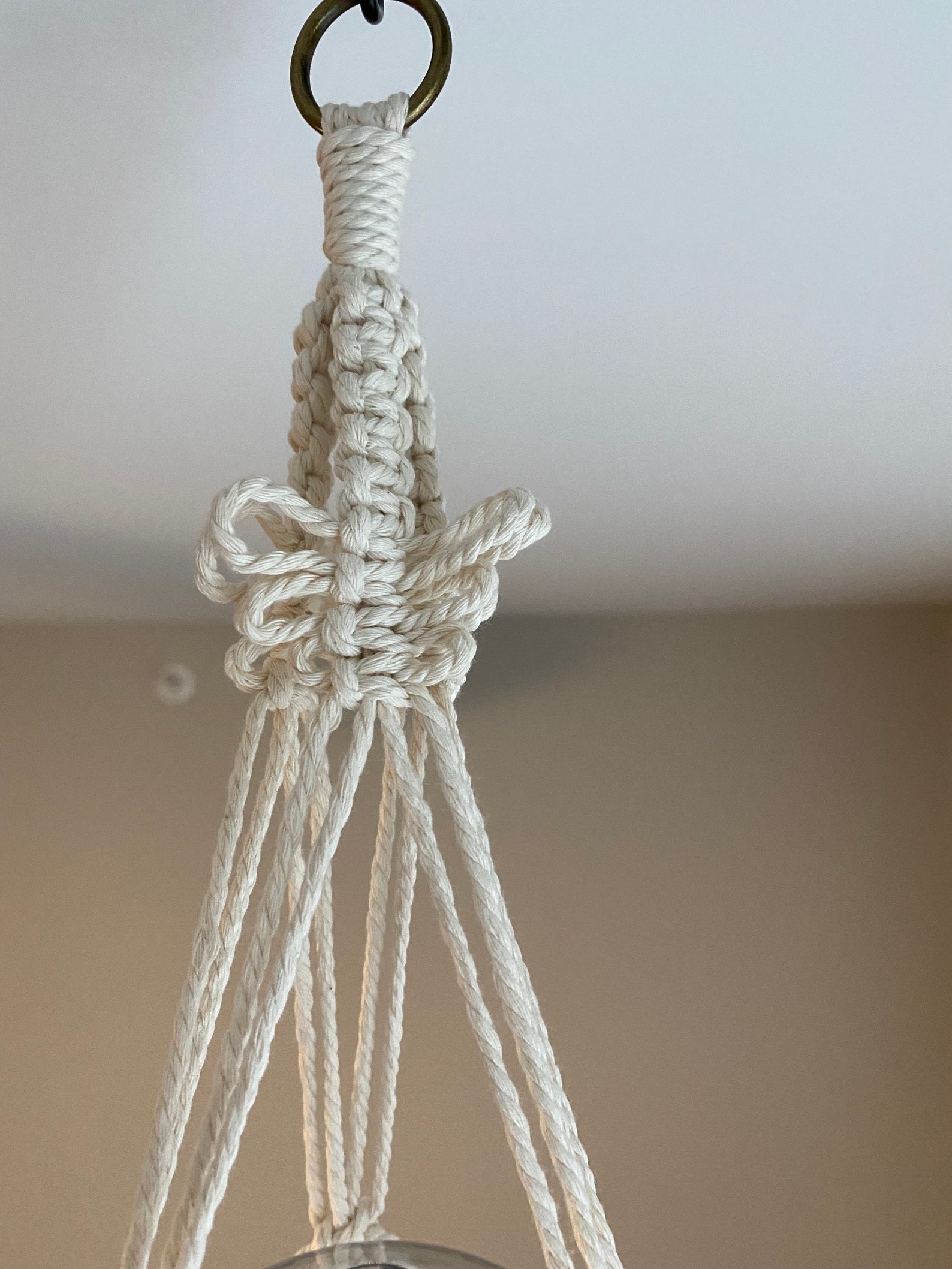 Macrame Terrarium Plant Hanger With Optional Terrarium Globe Included ...