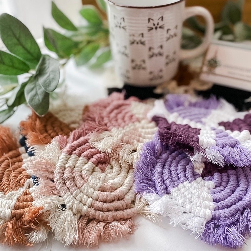 Hand Woven Coasters - Etsy