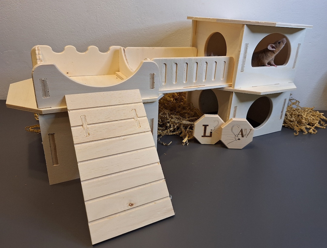 Large Hamster Castle With Bridge - L - for Hamsters, Gerbils / Hamster ...