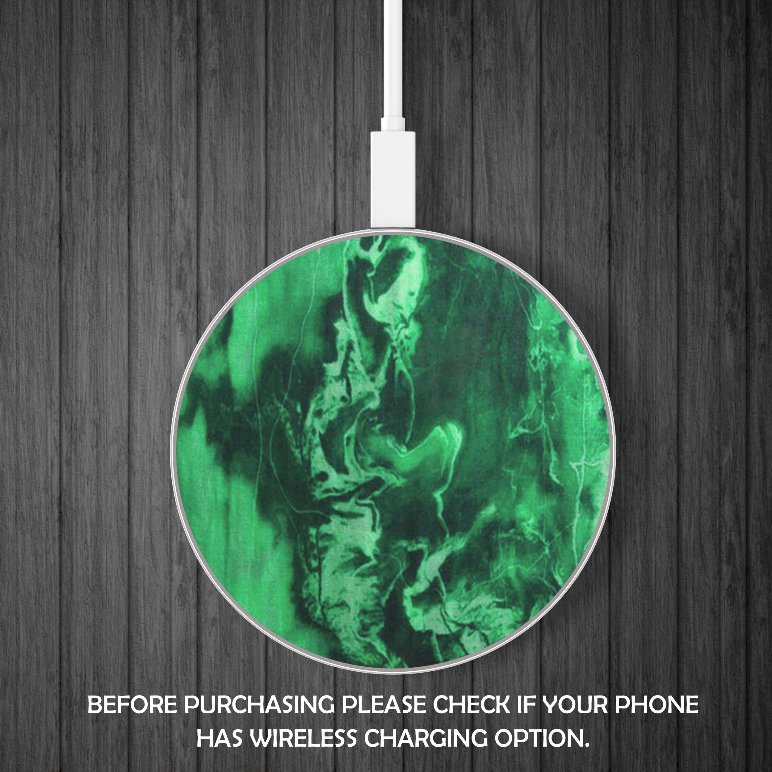 Marble Wireless Charger Aesthetic Wave Charging Station for iPhone 14 ...