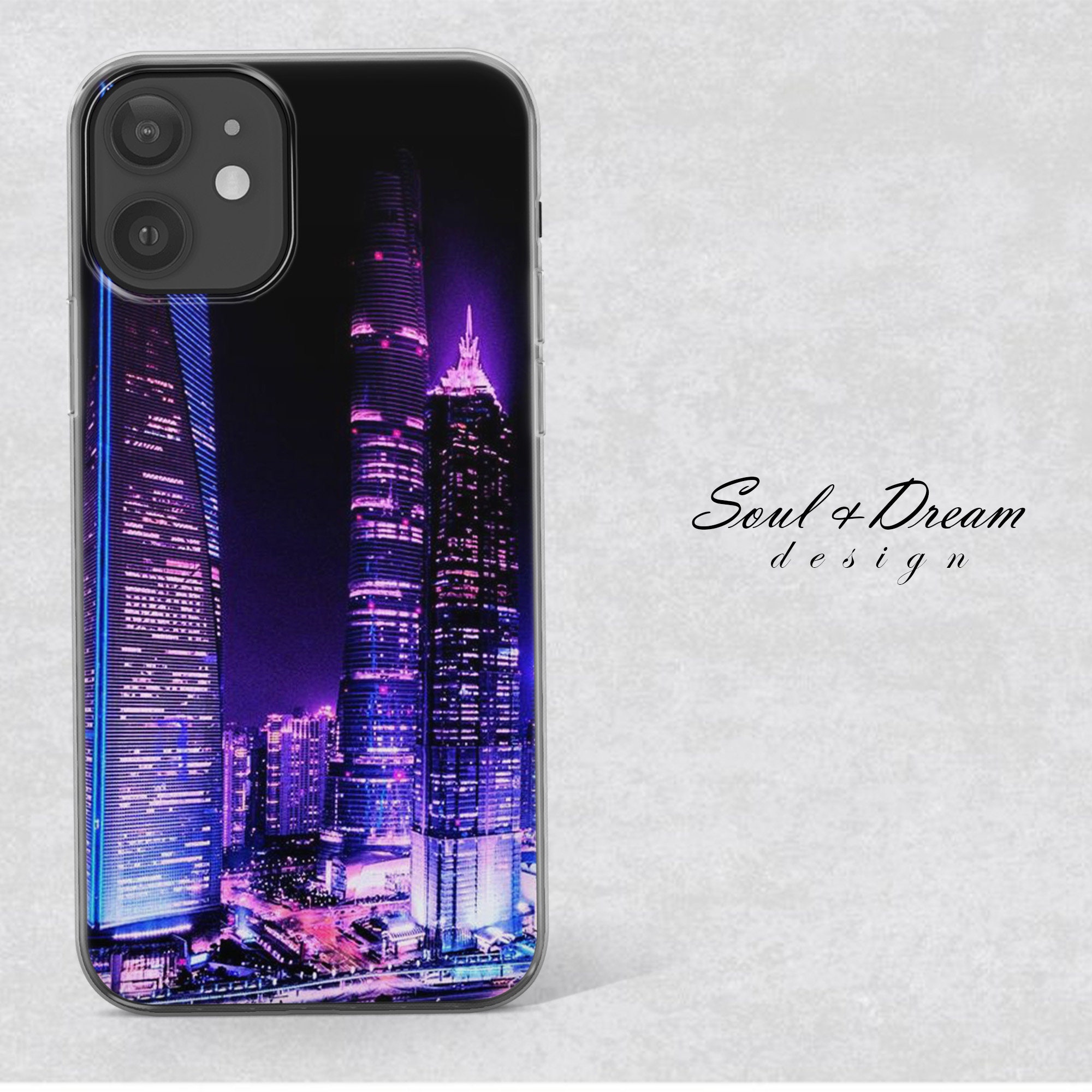 Cyberpunk Phone Case City iPhone Case for iPhone 15 Plus 14 Pro 13 12 ...