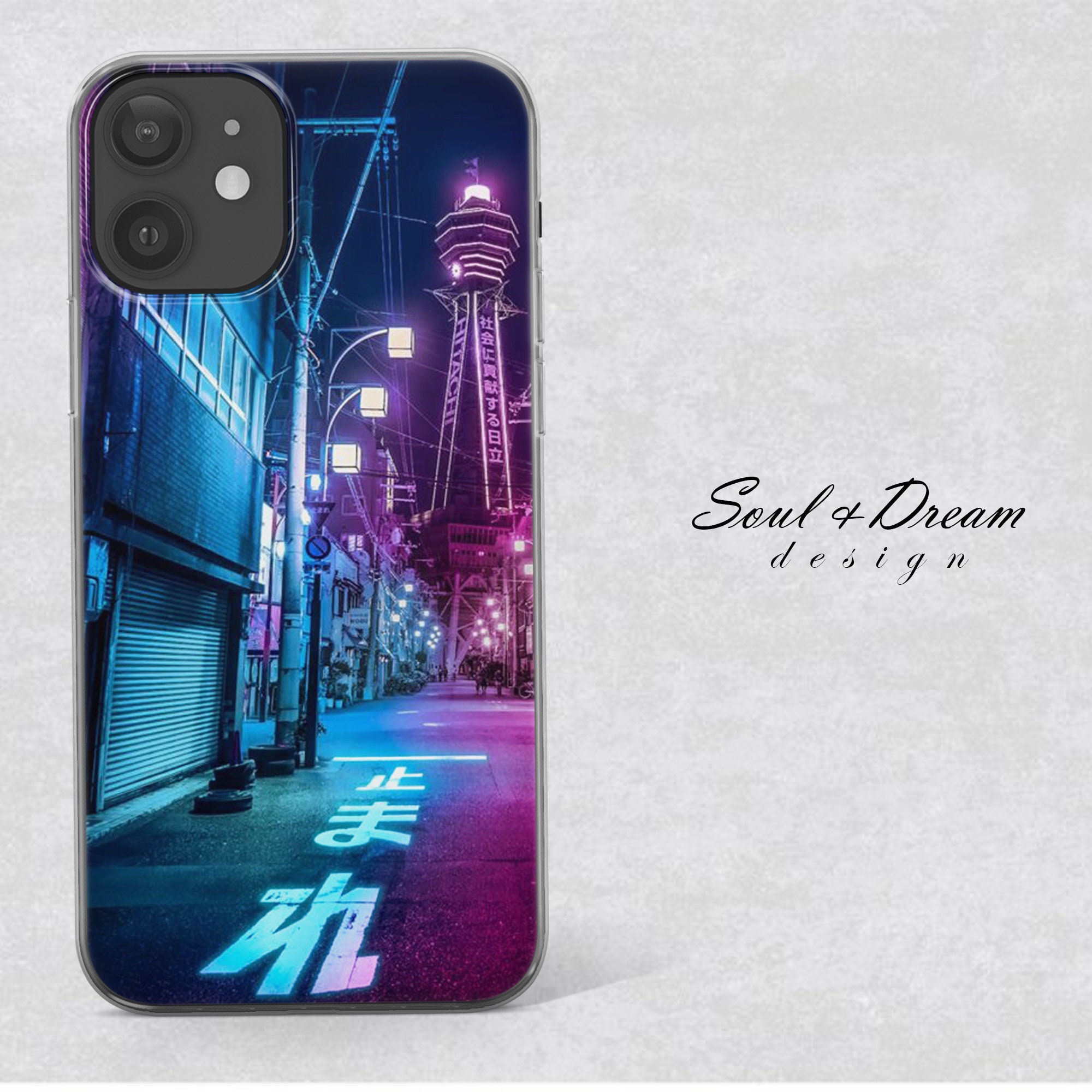 Cyberpunk Phone Case City iPhone Case for iPhone 15 Plus 14 Pro 13 12 ...