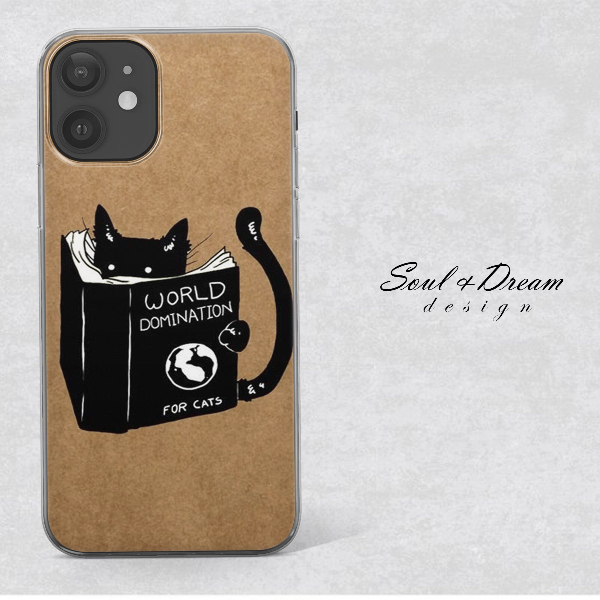 Kawaii Aesthetic Cute Black Cat Phone Case for iPhone 15 Plus - Etsy