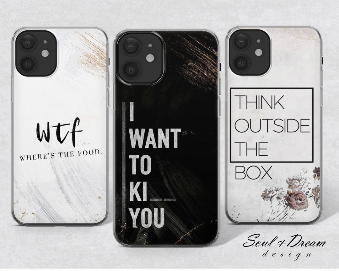 Typography Phone Case Quote Cute iPhone Case iPhone Se Case Samsung S21 ...