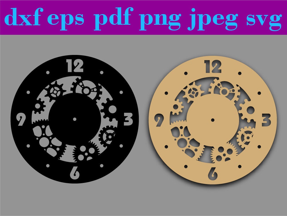 Steampunk CLOCK Svg, CLOCK Dxf, Steampunk Svg, Decor Svg, SVG for ...