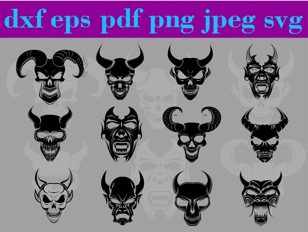 Devil Set Svg, Devils, Devil,vintage Devil Svg, Evil, Satan, Demon ...
