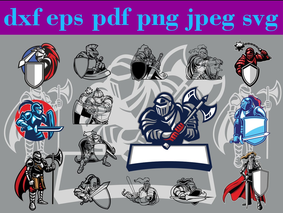 Knight Svg Bundle,knight Set Svg, Swordsman Svg,castle Svg,soldier Svg ...
