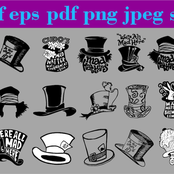 Mad Hatter Svg - Etsy
