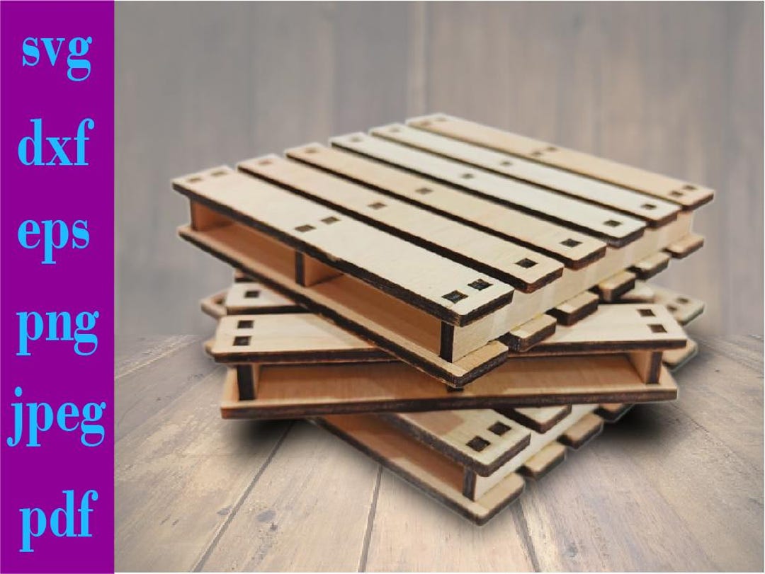 Mini Pallet-3d Model Puzzle Mini Pallet Wood Beverage Drink Coasters ...