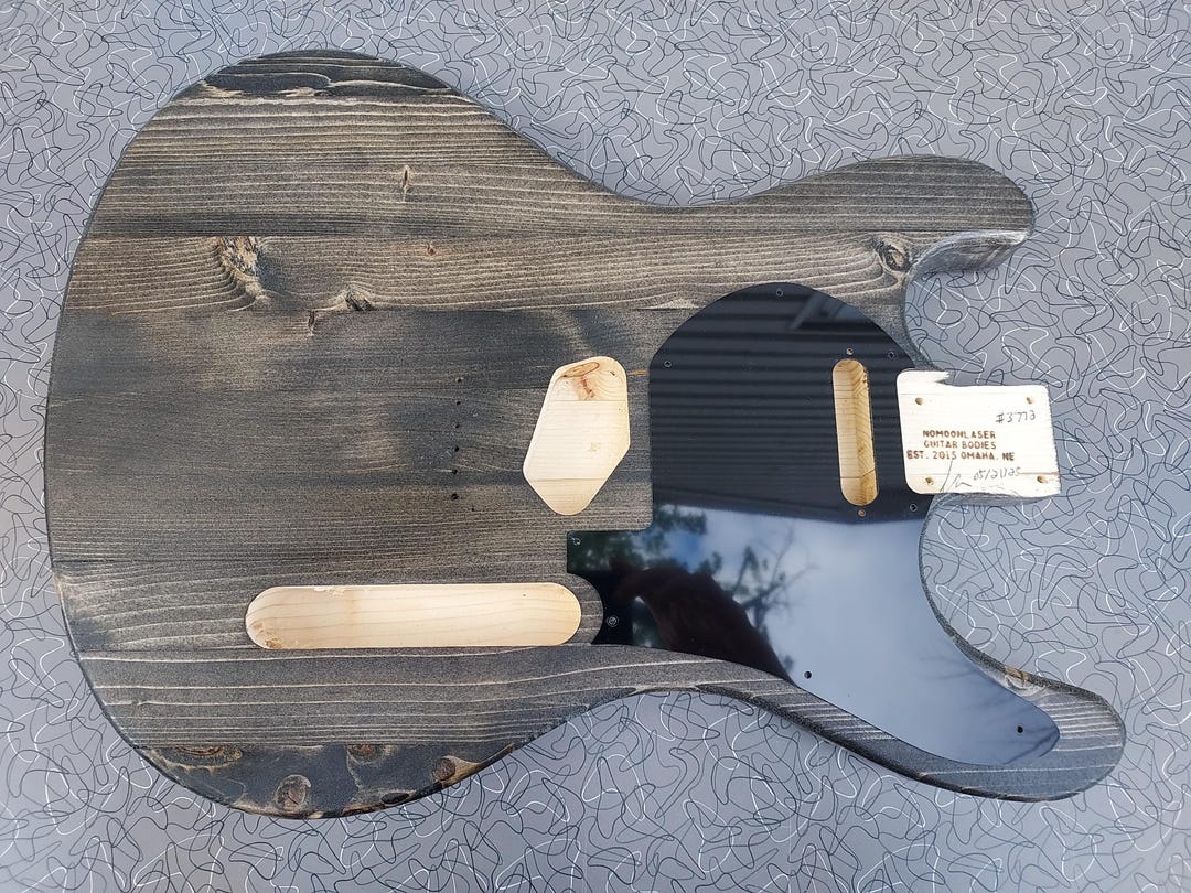 Guitar Body Mosrite/telecaster Hybrid Style Nitro Finish Pinecaster ...