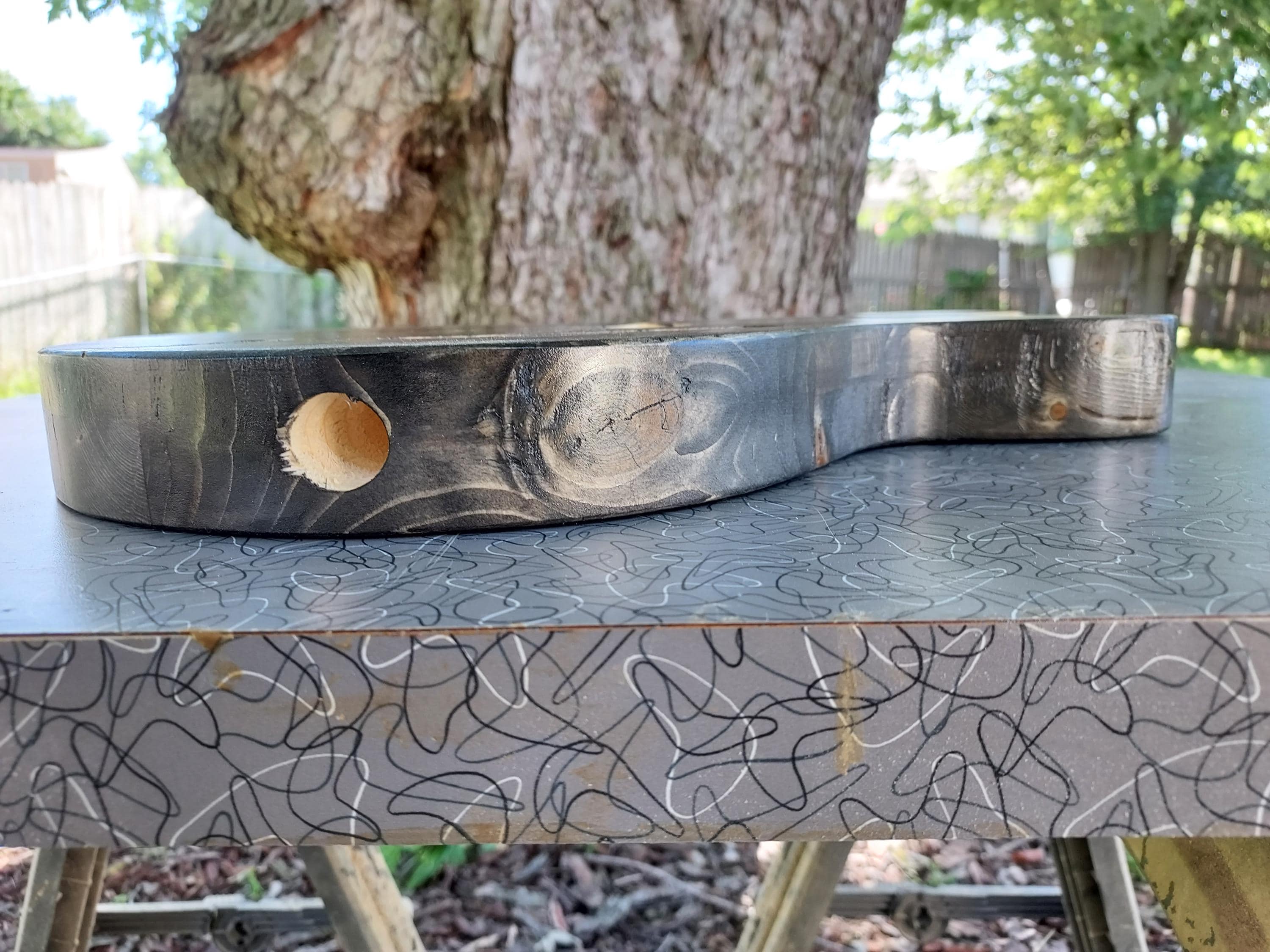 Guitar Body LP Jr./telecaster Hybrid Style Nitro Finish Pinecaster ...