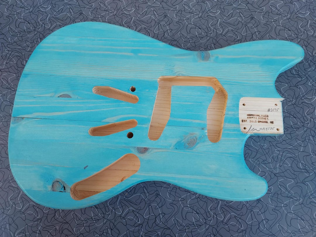 Guitar Body Mustang Style Nitro Finish Barncaster Pinecaster ...