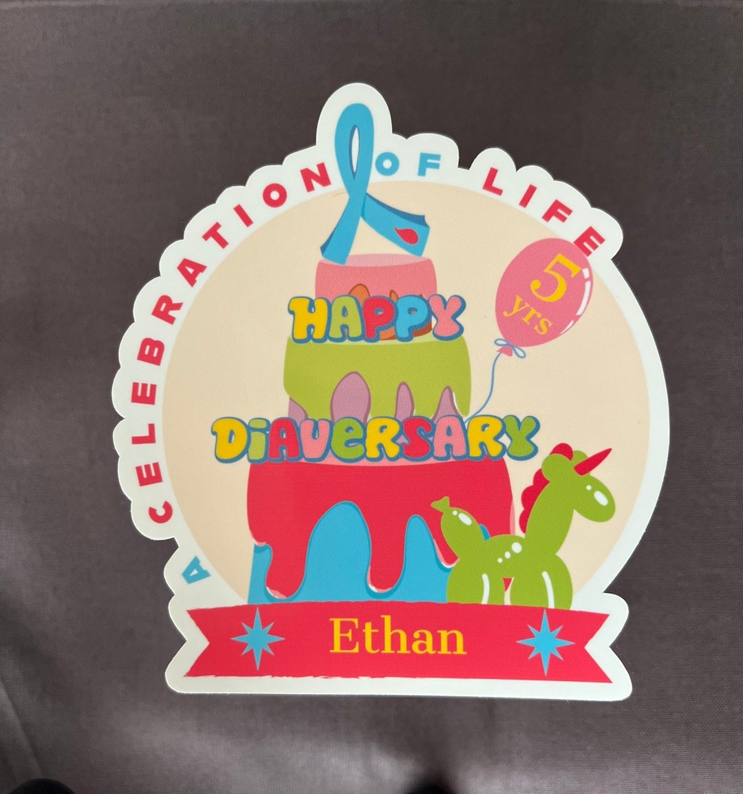 Happy Diaversary Customizable Sticker, Type 1, T1D, Diabetes, Diabetic ...
